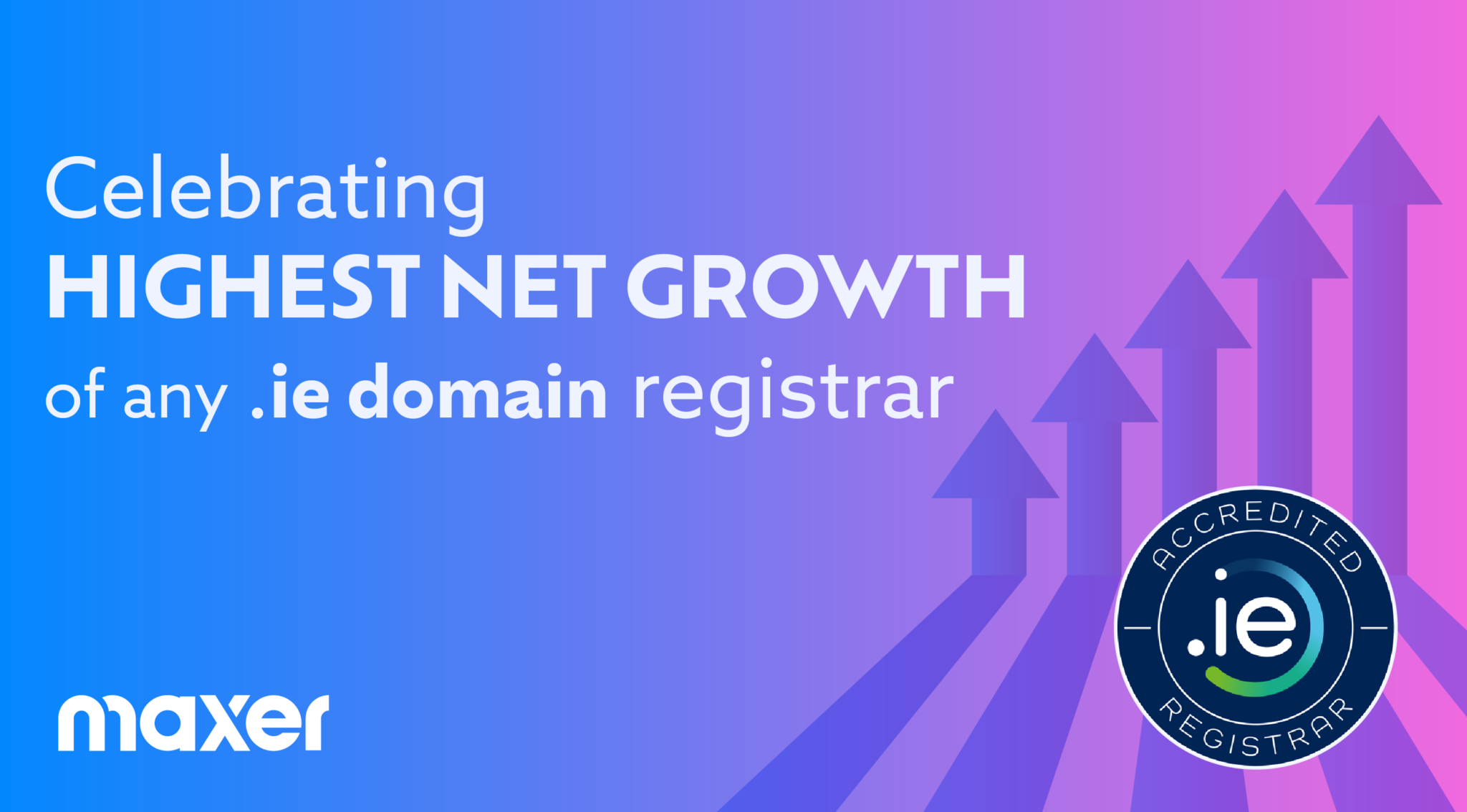 MAXER celebrates number 1 spot for .ie growth | Maxer – Blog